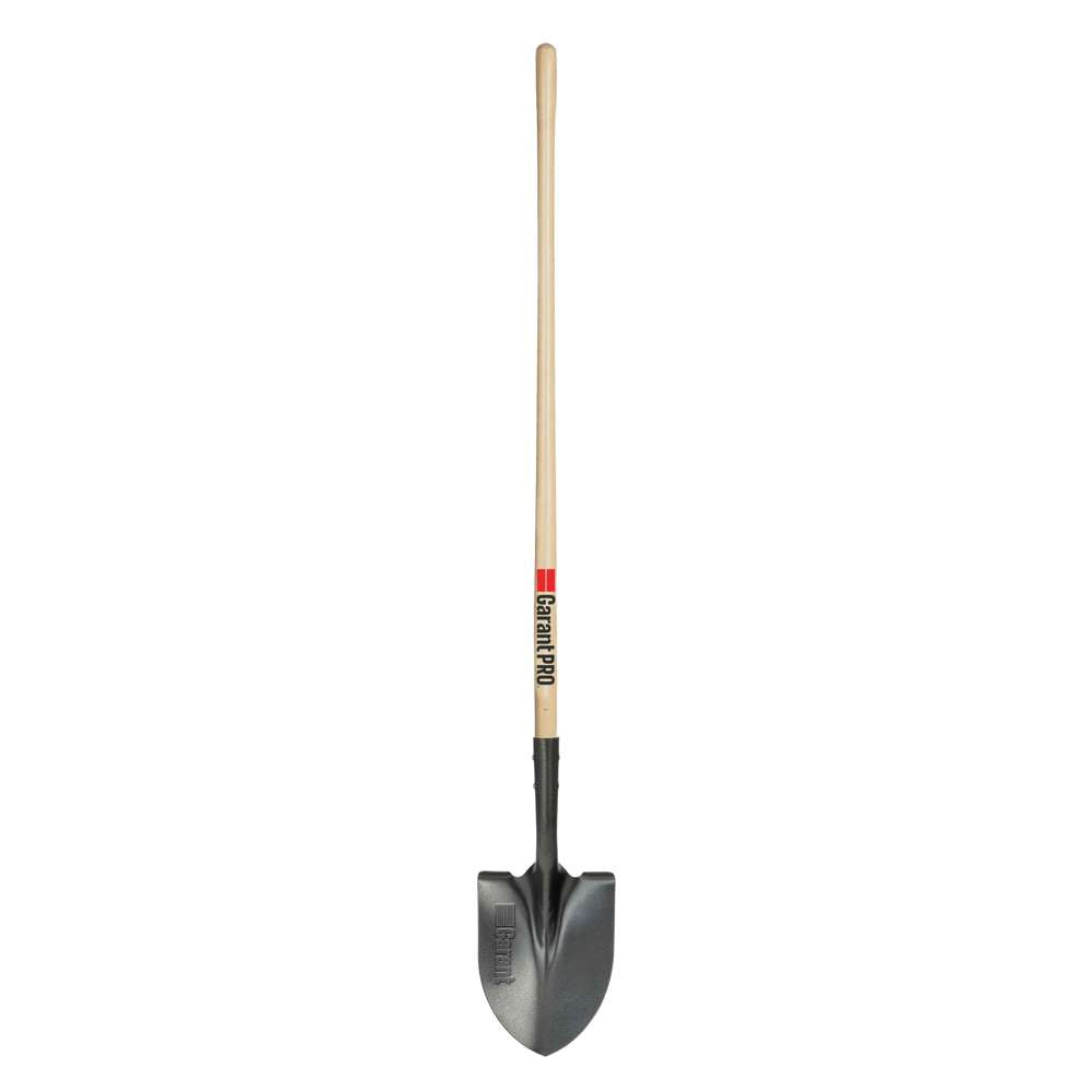 Round point shovel, long wood handle – Garant