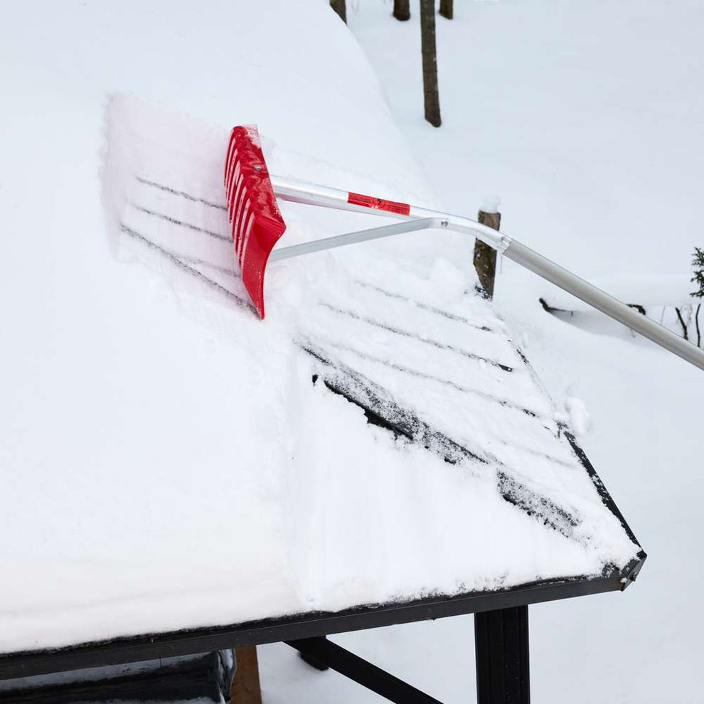 16.5-Ft Snow Roof Rake with Telescopic & Lightweight Aluminum Handle ...