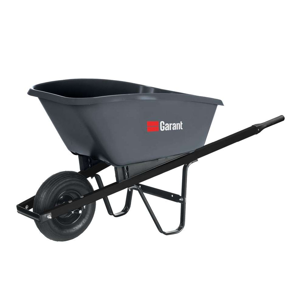Garant 5 cu ft Wheelbarrow with Steel Handles and Pneumatic Tire